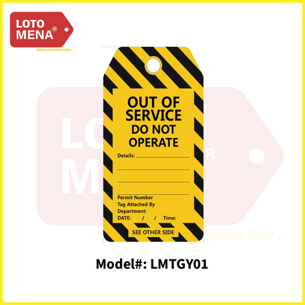Warning Tag OUT OF SERVICE - LOTO MENA